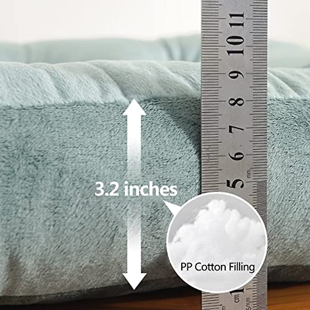 ETULLE Kitchen Chair Pads Set of 2, 18 X 18 Outdoor Chair Cushions 2 Pack, Washable Seat Cushions for Dining Room Chairs Soft Velvet Fabric, Non Slip, No Fading and Wearable, Machine Washable Green