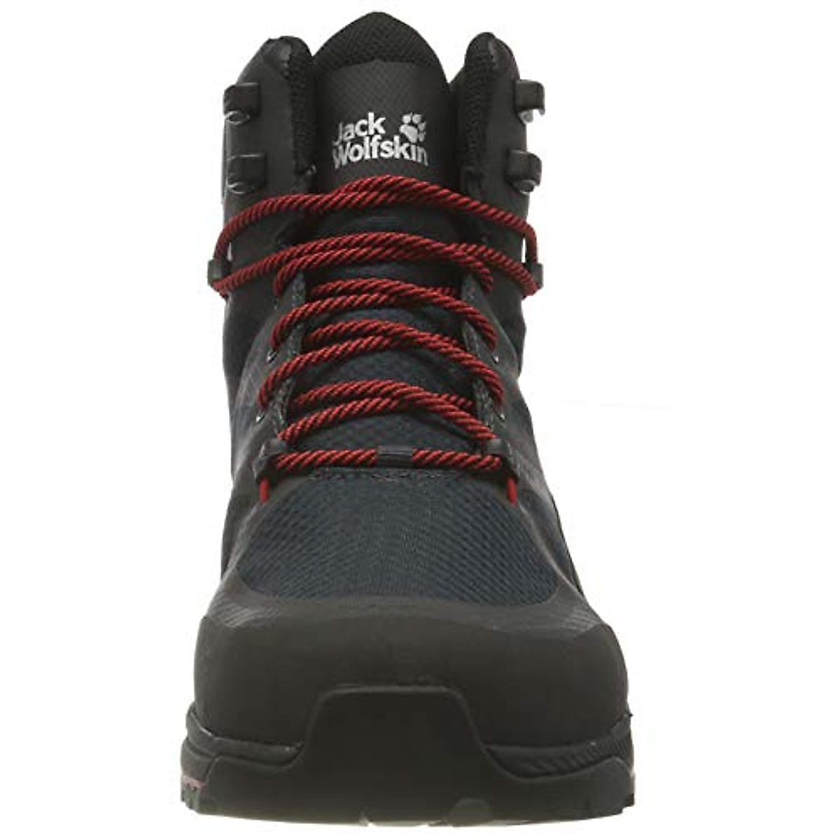 Jack Wolfskin Men's Force Striker Texapore Mid M Hiking Boot, Phantom/Red, 11.5