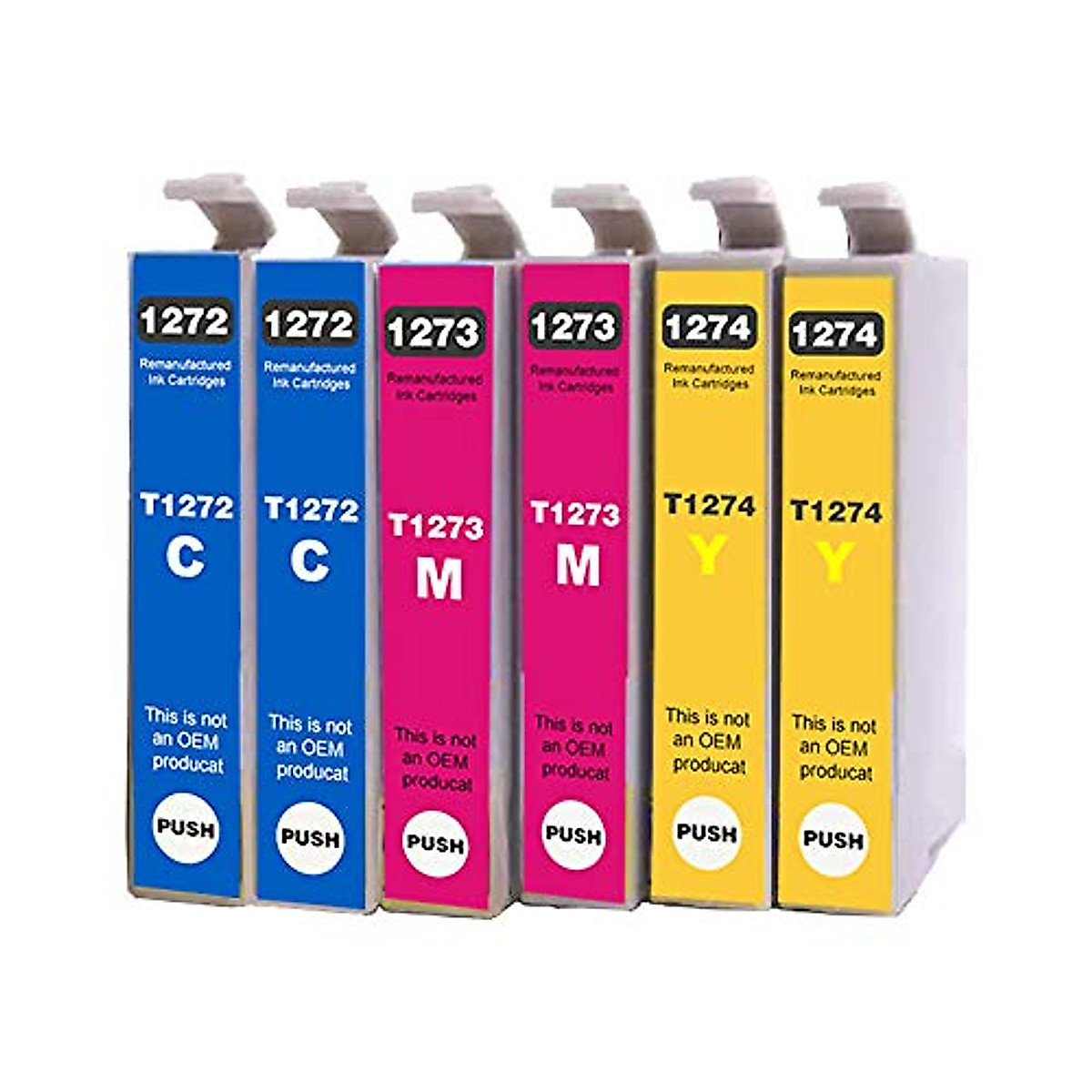Tracyink Remanufactured Ink Cartridge Replacement for Epson 127 T127 Used for NX530 NX625 WF-3520 WF-3530 WF-3540 WF-7010 WF-7510 WF-7520 545 645 Printer (2 Cyan, 2 Magenta, 2 Yellow) 6 Pack