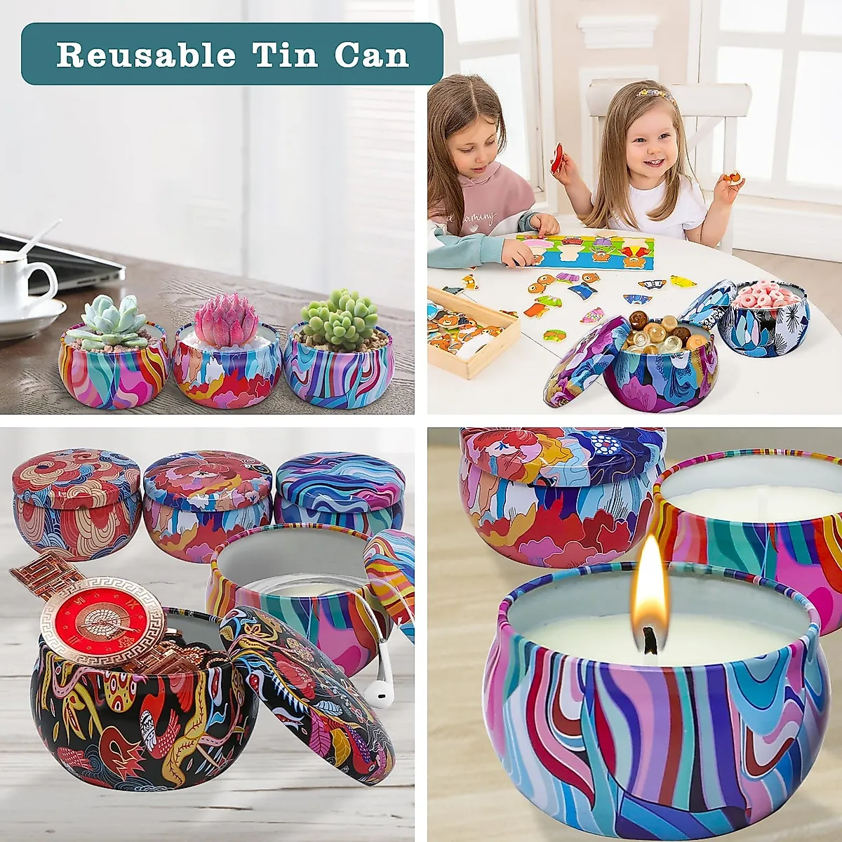 Fafamara 9 Pack Scented Candles Set, Multipack Natural Soy Wax Candles, Small Aromatherapy Candles, Stress Relief Tin Can Candle for Women Girl Birthday, Thanksgiving, Christmas