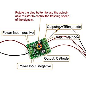 Evemodel JTD877RP 1 Set HO Scale Railroad Train / Track Crossing Sign 2 Heads LED Made + Circuit Board Flasher-Flashing Red Train Stop Signal Lights Decoration and Party