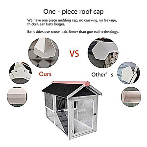 Rabbit Hutch Rabbit Cages Indoor Indoor Rabbit Hutch with Run Outdoor Rabbit Cage,Innovation Pet Raised Rabbit Hutch ,Guinea Pig House Pull Out Tray48 L X 21.5" D X 36"