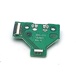 Ambertown 12 Pin USB Charging Port Socket Board with Flex Ribbon Cable for Sony PS4 Controller