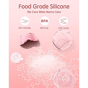 Roabger Breast Pump, Hands Free Breast Pump, Wearable Breast Pump with 3 Modes & 8 Levels, Electric Breast Pumps with Time Display, Easy Assemble & Clean, 19mm/21mm/24mm/27mm Flange, 2Pack