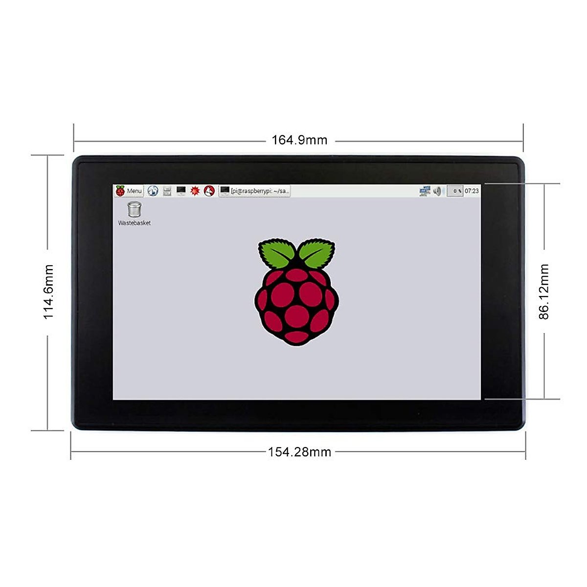 LANDZO Raspberry Pi 7 Inch HDMI Touch Display with Case,1024x600