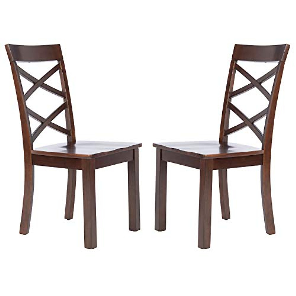 Safavieh Home Collection Ainslee Brown 18-inch Dining Chair (Set of 2)