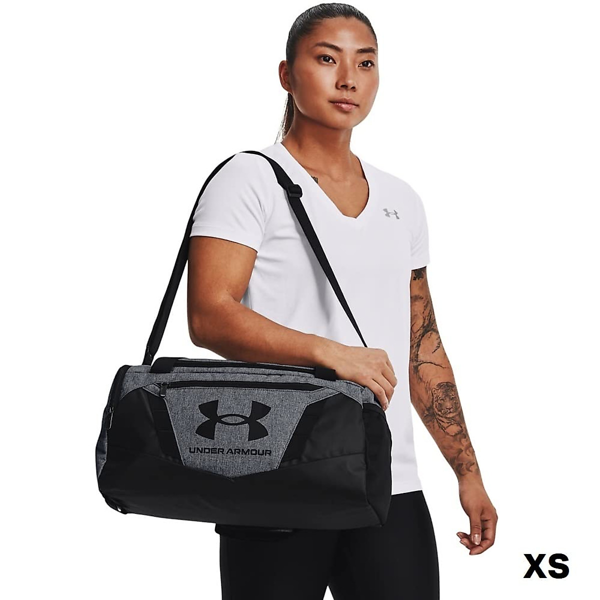Under Armour Unisex-Adult Undeniable 5.0 Duffle , Pitch Gray Medium Heather (012)/Black , Small