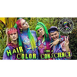MANIC PANIC Siren’s Song Hair Color - Amplified - Semi Permanent Hair Dye - Neon Blue Green Color - Glows in Blacklight - Vegan, PPD & Ammonia Free - For Coloring Hair on Women & Men
