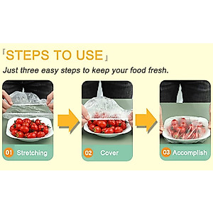 HangYu 200Pcs Plastic Bowl Covers Elastic Wrap Cover Fresh Keeping Bag Bread Bowl Cover Sourdough Cover Banneton Covers for Proofing Rising