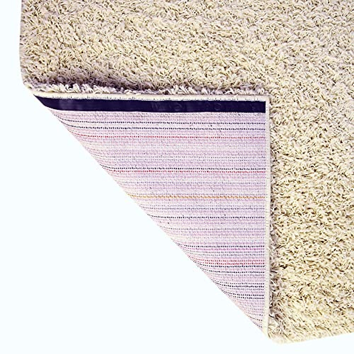 Rugs.com Über Cozy Solid Shag Collection Rug – 5 x 8 Pure Ivory Shag Rug Perfect 5 x 8 Feet