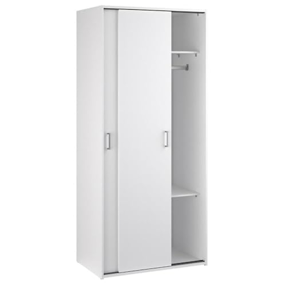 Tvilum 2 Sliding Doors, White Wardrobe
