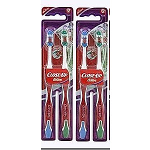 CLOSE-UP TOOTHBRUSH MED. ACTIVE 2-2 packs 4 brushes