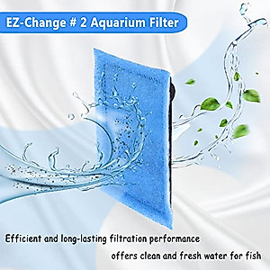 Piwerod 12Pcs EZ-Change #2 Aquarium Filter Cartridge Compatible with Aqua-Tech 10-20 Fish Tank Filter