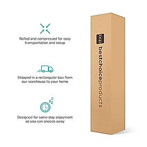 Best Choice Products 10in Queen Size Dual Layered Medium-Firm Memory Foam Mattress w/Open-Cell Cooling, CertiPUR-US Certified Foam, Removable Cover