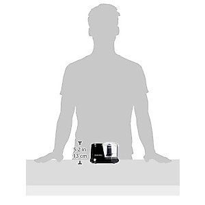 Proctor Silex Durable Electric Vegetable Chopper & Mini Food Processor for Chopping, Puree & Emulsify, 1.5 Cup, Black