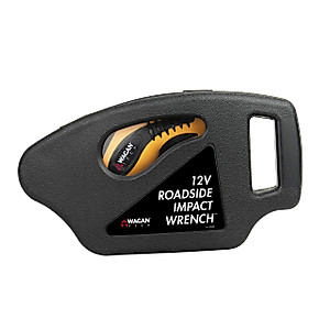 Wagan EL2288 12V Roadside Impact Wrench, 1/2 inch Drive, 258 ft-lbs Torque Power, Tire Repair Tools with Sockets and Carry Case