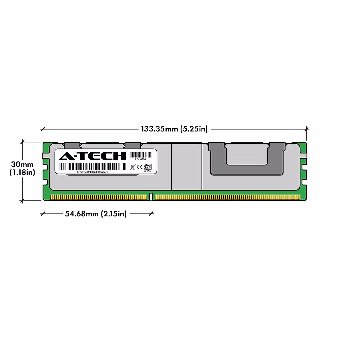 A-Tech 256GB Kit (8x32GB) DDR3 1866MHz PC3-14900L ECC LRDIMM 4Rx4 Quad Rank 1.5V Load Reduced DIMM 240-Pin Server RAM Memory Upgrade Modules (A-Tech Enterprise Series)