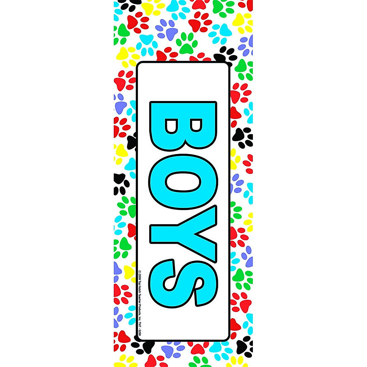 Top Notch Teacher Products TOP5299 Boys Paws Hall Pass, 0.1" Height, 3.4" Wide, 9.3" Length