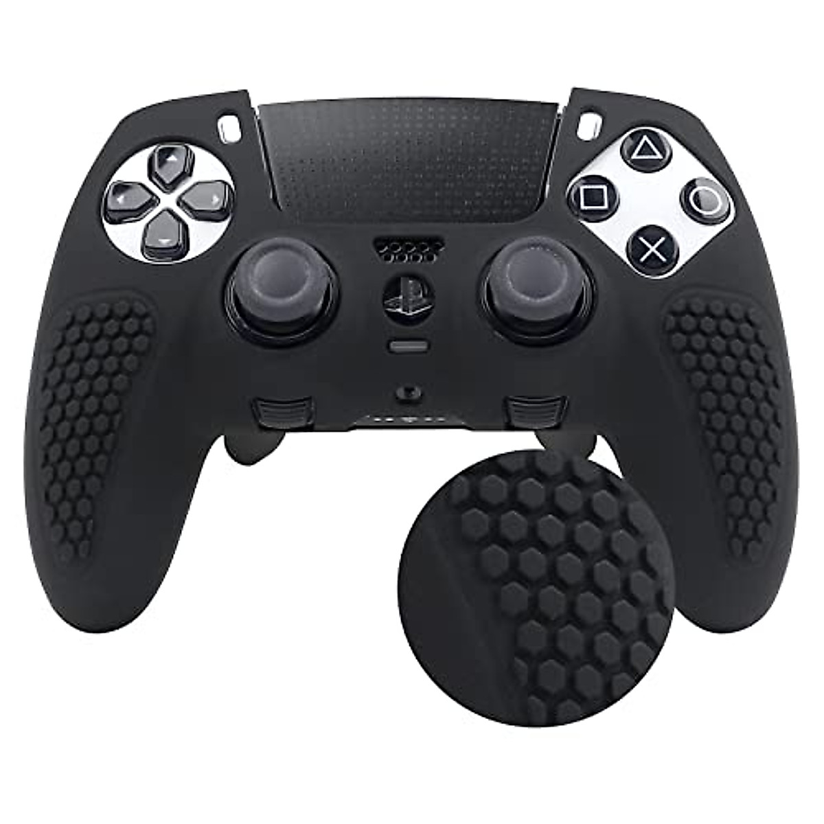 RALAN Silicone Controller Skins with 8 Thumb Gripsr Compatible with PS5 Dualsense Edge Controller Play Station 5 Accessories,Sweat-Proof Anti-Slip Controller Cover Skin Protector