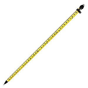AdirPro 3-Position Snap-Lock Rover Rod – 2m Aluminum GPS Pole – 1 Piece Design with Outer GT Graduations for Land Surveying & Engineering - RTK GPS/GNSS Accessory (Yellow)