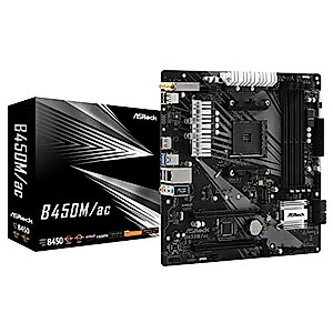 Asrock B450M/AC AM4 B450 Motherboard