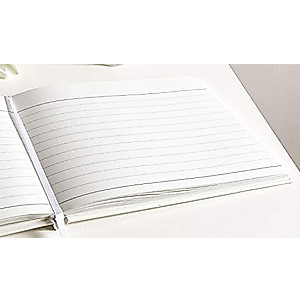 in Loving Memory Funeral Guest Book - Informal Lined Inner Page Format - Boxed - White - Size: 8.9" x 6.7"