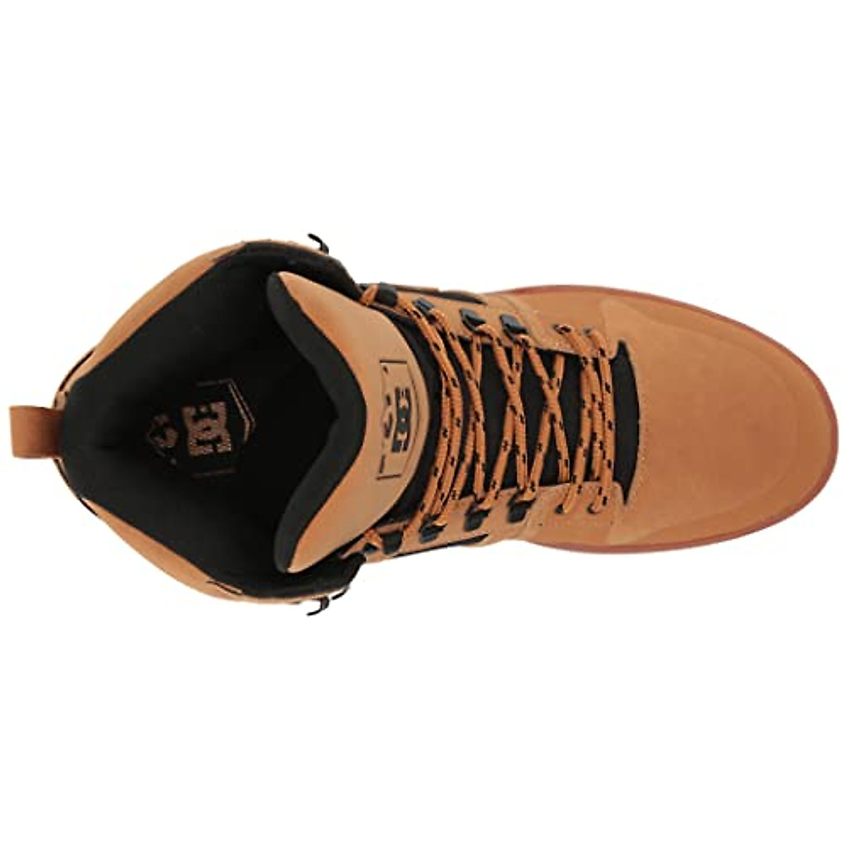 DC Men's Pure High-Top Water Resistant Boot Skate Shoe Snow, Wheat/Black, 12