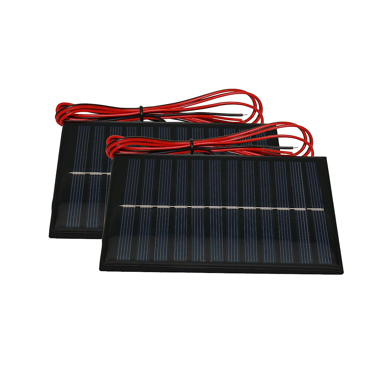 2Pcs Mini Solar Panels for Solar Power, 6V 220mA Mini Solar Panel Kit DIY Electric Toy Photovoltaic Cells Solar Epoxy Cell Charger with 1 Meter Wire 4.72"*3.54"(120mm*90mm)