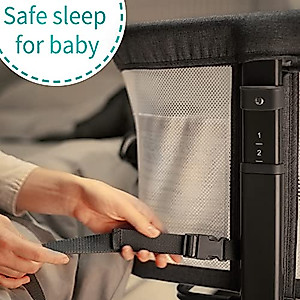 AMKE Baby Bassinets, Bedside Sleeper for Baby,All mesh Baby Crib Portable Bassinets for Safe Co-Sleeping, Safe Adjustable Baby Bed for Baby Infant Newborn Girl Boy