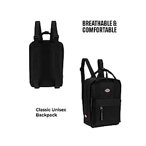 Dickies Brooklyn Mini Backpack, Small Backpack Purse for Men and Women, Travel Shoulder Book Bag (Black)