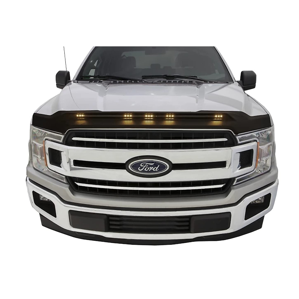 Auto Ventshade [AVS] Aeroskin Lightshield Hood Protector | Fits 2015 - 2020 Ford F-150 (Excludes Raptor) - Black | 753096