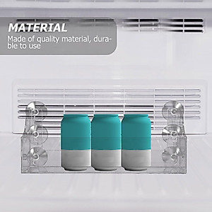 Yardwe Fridge Organizer 1pc Acrylic Display Risers Acrylic Storage Box Beverage Shelf Frige Rack Refrigerator Rack Suction Cup Display Stand Bracket Storage Rack Suction Rack