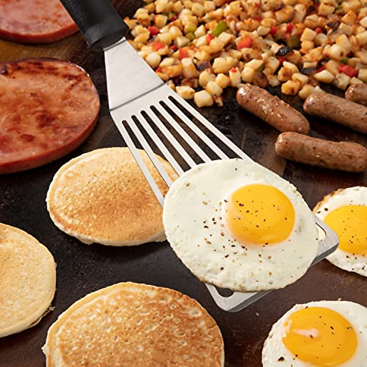 Cuisinart CGS-1312 12-Piece Tool Set, Outdoor Griddle Accessories-Spatula, Tongs, Scraper, Melting Dome, Squirt Bottle, Silicone Egg Ring