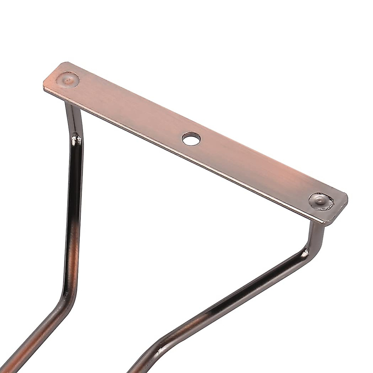 Dianoo 27.5cm Bronze Wine Glass Rack Under Cabinet, Gold Wine Glass Holder Under Shelf, Stemware Rack, Wine Glasses Storage Hanger, 1 Row