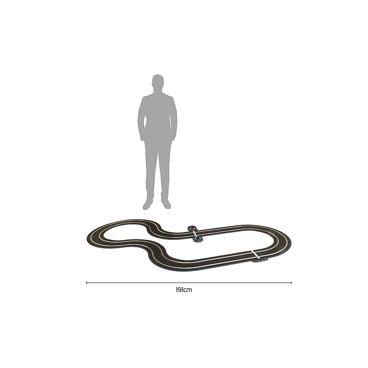 Scalextric Ginetta Racers 1:32 Analog Slot Car Race Track Set C1412T Yellow, Silver & Blue