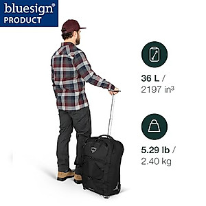 Osprey Farpoint Men's -Wheeled Travel -Pack 65L, Black, One Size