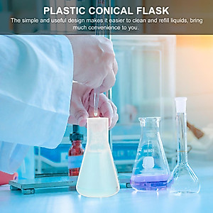 Beakers 10pcs Science Scientific Scale Erlenmeyer Flasks Laboratory Practical Plastic Lab Experiment Mouth for Jar Narrow Flask Supplies Conical Labs Experimental Glass