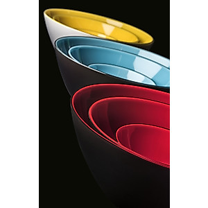 Guzzini My Fusion Large Bowl, BPA-Free Shatter-Resistant Acrylic, 9-3/4 inch Diameter, Ideal for Serving Main Dishes, Salads and Snacks, Mocha, Kiwi