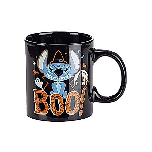 Silver Buffalo Lilo and Stitch Boo Halloween 20oz Ceramic Mug for Adults Standard