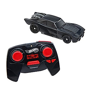 Hot Wheels Rc Batmobile From the Batman Movie in 1:64 Scale, Remote-Control Toy Car, Works On & Off Track