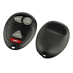 Key Fob Keyless Entry Remote Shell Case & Pad fits Buick Century Regal Rendezvous/Oldsmobile Intrigue/Pontiac Aztek Grand Prix 2001 2002 2003 2004 2005