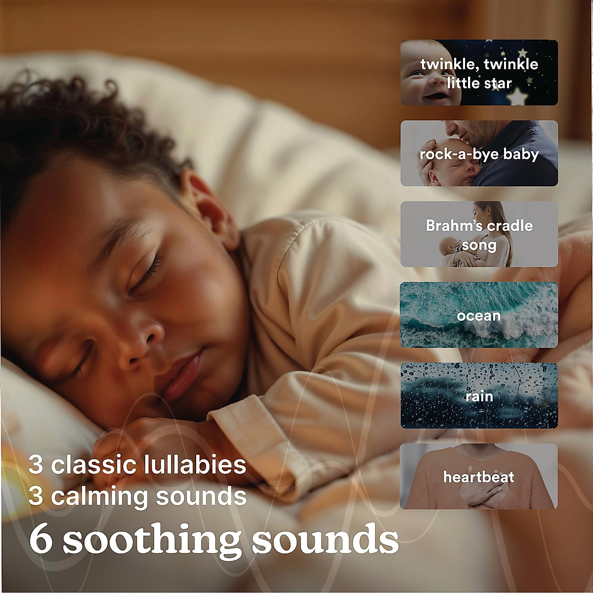 MyBaby, SoundSpa Lullaby - Sounds & Projection, Plays 6 Sounds & Lullabies, Image Projector Featuring Diverse Scenes, Auto-Off Timer Perfect for Naptime, Powered by an AC Adapter, by HoMedics