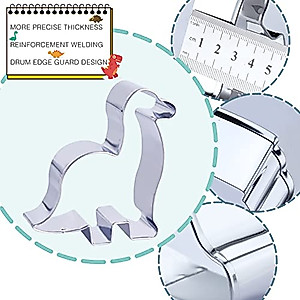 Dinosaur Cookie Cutters,hitsuki Stainless Steel Cookie Cutter Metal Cookie Cutters Fun Dino Cookie Cutters,Dinosaur Cookie Cutters for Kids Dinosaur Pancake Molds,6 Pcs