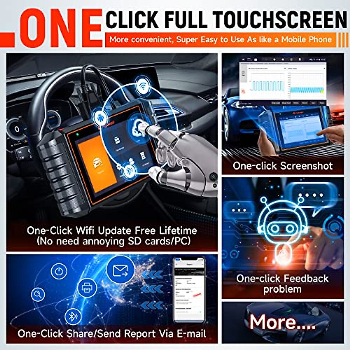 Full Diagnostic Tool fit for BMW FOXWELL NT710 OBD2 Scanner fit for BMW, Upgrade NT510 Elite Full System Diagnostic Scanner, All Reset BiDirectional Scan Tool Code Reader Battery Registrate ECU Coding
