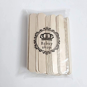 Bzbuy 100 Pieces Large Wax Sticks, Wood Waxing Craft Sticks Spatulas Applicators for Hair Removal Eyebrow and Body