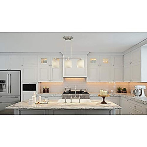 Hampton Bay 1000014949" Oron Three Light Island Brushed Nickel Chandelier