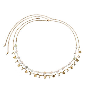 Bikini Crystal Waist Body Chain Butterfly Pendant Waist Chain Beaded Waist Belly Chain Summer Body Chain Jewelry for Women (Butterfly)