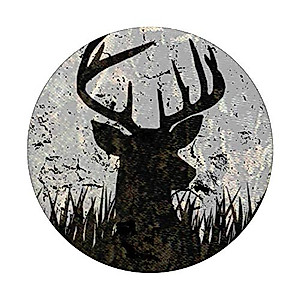 Buck Deer Hunting Camouflage design deer head PopSockets Swappable PopGrip