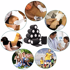 3" x 5 Yards Breathable Self Adherent Bandage Wrap, Multi-Purpose Non Woven Cohesive Wrap - Vet Wrap | Athletic Tape | Medical Tape, for Sports, First Aid, Wrist, Ankle Sprains, Swelling, Pets.