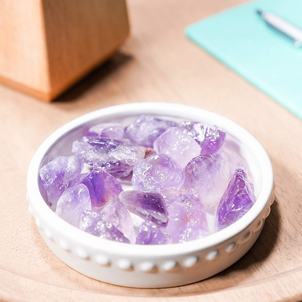 Crystal Allies 1 Pound Bulk Rough Amethyst Reiki Crystal Healing Stones Large 1" from Madagascar